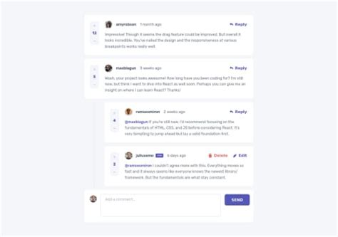 Frontend Mentor Interactive Comment Section Reactjs Coding Challenge Solution