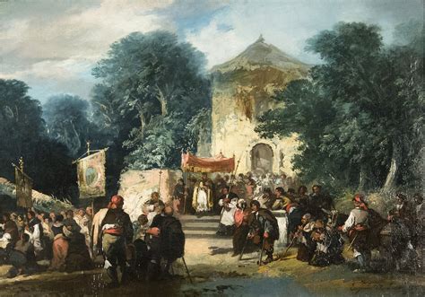 Procesión En La Ermita Eugenio Lucas Velázquez Arte Paisaje