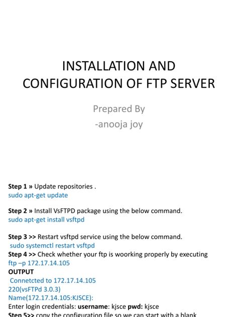 Ftp Server Configuration Pdf File Transfer Protocol Transport