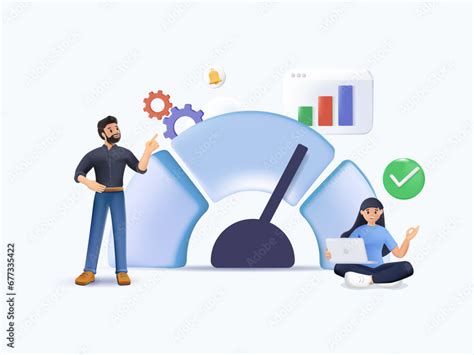 benchmarking concept 3d illustration comparing business process