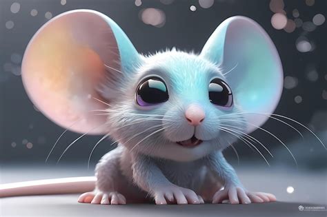 Premium Ai Image Cute Mouse Digital Art Ai Generative Image