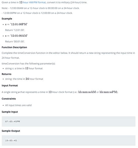 코테 Hackerrank Time Conversion