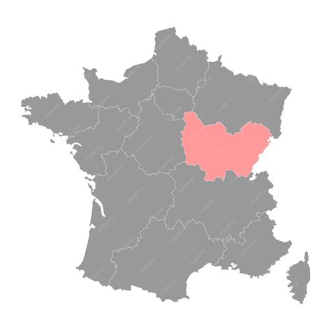 Premium Vector Bourgogne Franche Comte Map Region Of France Vector
