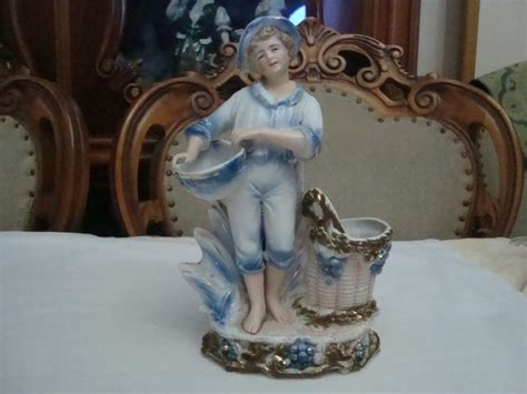 Шикарная антикварная статуэтка садовник сборщиквинограда фарфор германия 19 век — цена 4800 грн