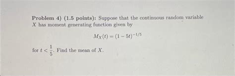 solved problem 4 1 5 points suppose that the continuous