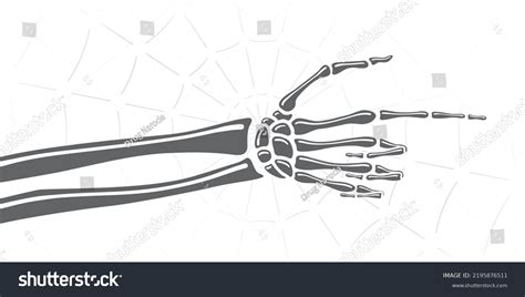 Vektor Stok Dead Man Skeleton Hand Pointer Showing Tanpa Royalti 2195876511 Shutterstock