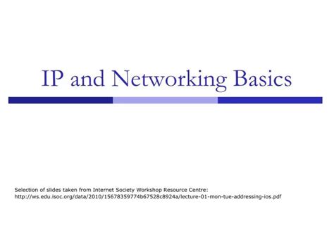 PPT IP And Networking Basics PowerPoint Presentation Free Download ID