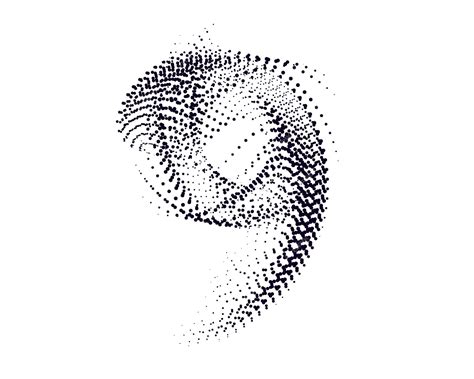 Premium Vector 9 Shape Swirl Spiral Vortex Radius Halftone Pattern Shape Swirl Spiral Vortex