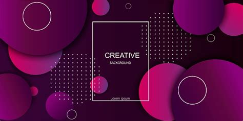 기하학적인 화려한 배경에는 짙은 그림자로 둘러싸인 여러 가지 빛깔의 둥근 모양의 물체가 있습니다 벡터 디자인 기하학적 요소와 그라데이션 원 채우기가 있는 추상적인 밝은 배너