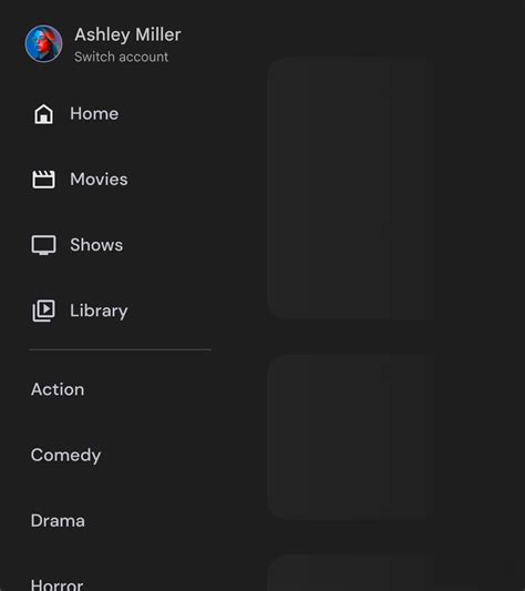 Navigation Drawer TV Android Developers