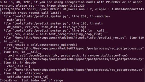 List Index Out Of Range · Issue 9216 · Paddlepaddlepaddleocr · Github