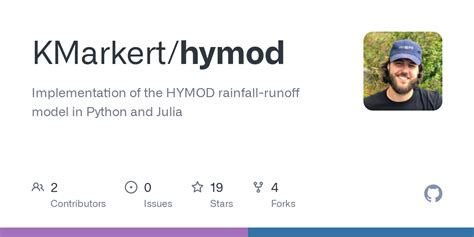 Github Kmarkert Hymod Implementation Of The Hymod Rainfall Runoff Model In Python And Julia