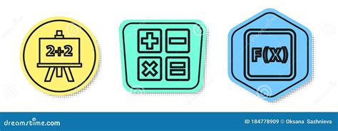 Set Line Calculator Feather And Inkwell And Equation Solution Colored