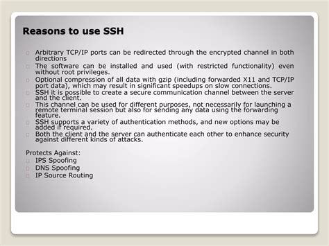 Secure Shell Ppt