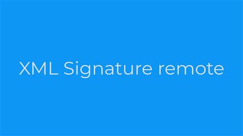 java xml signature remote 1solution youtube