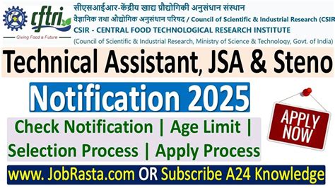 Csir Cftri Recruitment 2025 Notification Out For Jsa Steno And Ta Post
