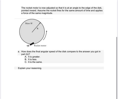 Solved Disk And Motor Rotation A Disk Of Mass M And Radius R Chegg