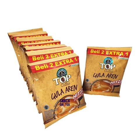 Jual Top Kopi Gula Aren Hitzz 3in1 Instant Coffee Sachet 22gr 1 Renteng Isi 15 Sachet Shopee