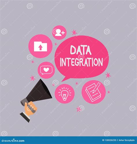 Word Writing Text Data Integration Business Concept For Combination Of