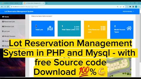 lot reservation management system in php and mysql with free source