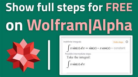 How To Show Steps For Free In Wolframalpha Legal Youtube