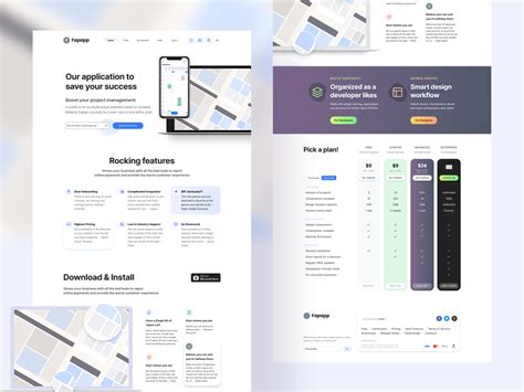 Figma Web Design Template Ui Kit Landing Pages By Roman Kamushken On