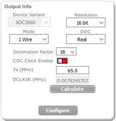 ADC EVM ADC XX GUI Shows Only Garbage For DCLKIN And Decimation