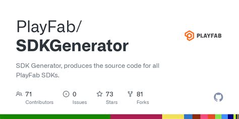 Github Playfabsdkgenerator Sdk Generator Produces The Source Code For All Playfab Sdks