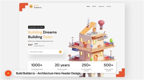 Build Architecture Hero Header Design Figma