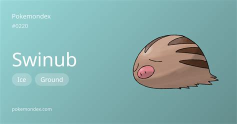 Swinub Pokédex Stats Moves Evolution And Locations Pokemondex