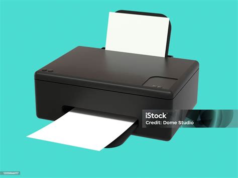 사무실 기술 개념 3d 렌더링 프린터 컴퓨터 프린터에 대한 스톡 사진 및 기타 이미지 컴퓨터 프린터 3차원 형태 종이 Istock