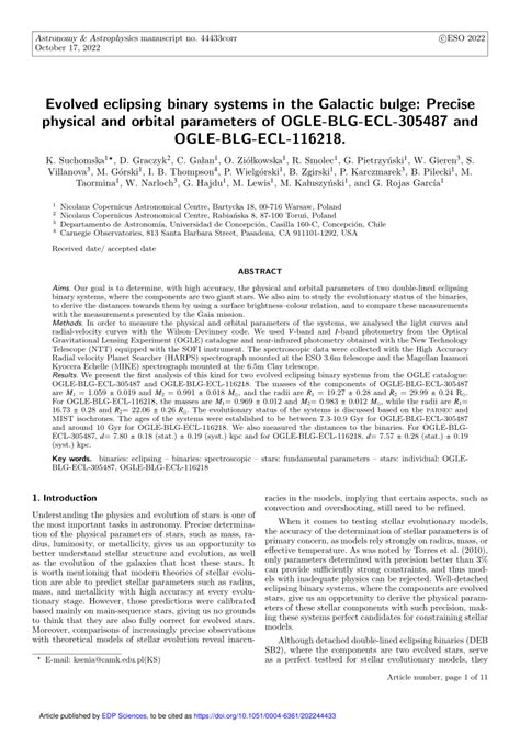 pdf evolved eclipsing binary systems in the galactic bulge precise