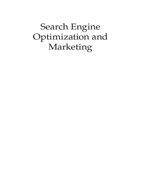 search engine optimization and marketing pdf search engine optimization websites