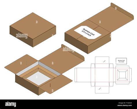 Box Packaging Die Cut Template Design 3d Mock Up Stock Vector Image