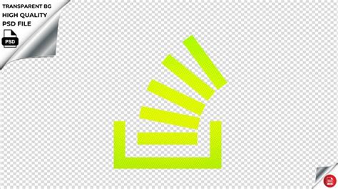 Stack Overflow Vector Icon Fluorescent Green PSD Transparent Premium AI Generated PSD