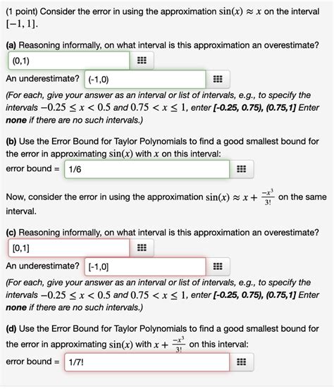 1 point consider the error in using the