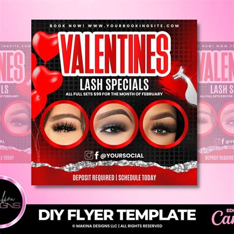 Digital Printable Lash Chart Lash Guide Lash Chart Eyelash Extension