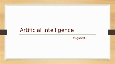 Artificial Intelligence Docsity