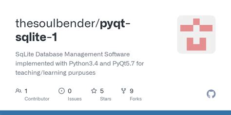 GitHub Thesoulbender Pyqt Sqlite 1 SqLite Database Management Software Implemented With