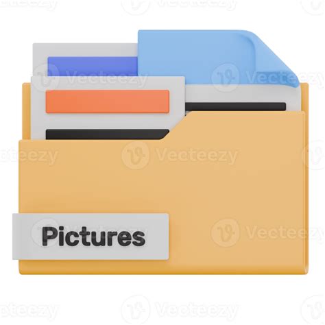 3d Pictures Folder Name Icon 56400849 Png