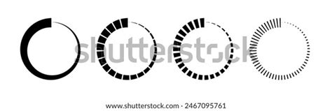 Circle Countdown Icon Time Clock Symbol Stock Vector Royalty Free