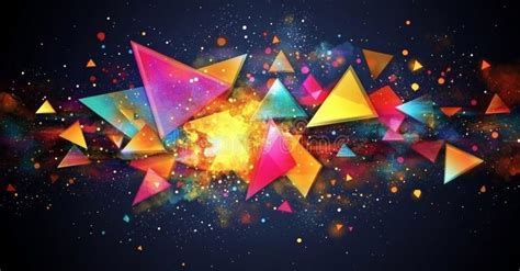 Art Takes Shape With Vibrancy Combining Abstract Geometric Forms With Bright Colors And Light