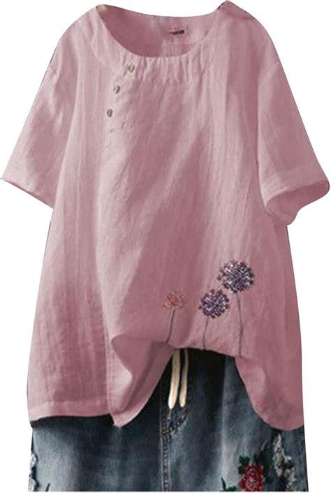 Plus Size Linen Tops For Women
