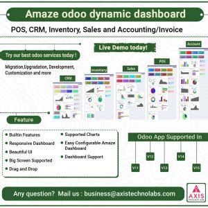 Odoo Dynamic Dashboard Module For Sales CRM POS Purchase Inventory And Invoice Amaze