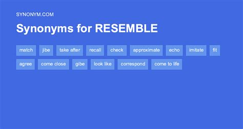 Another Word For Resemble Synonyms And Antonyms