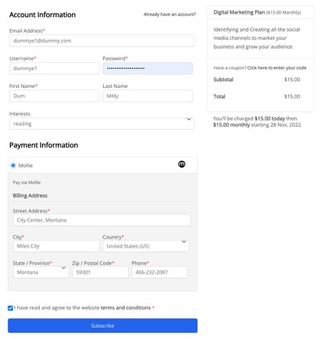 How To Accept Mollie Payments In Wordpress Profilepress