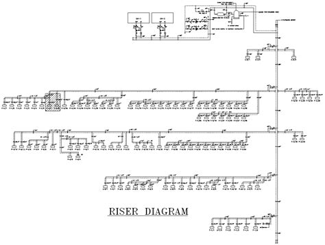 Detailed Electrical Riser Diagram AutoCAD Drawing