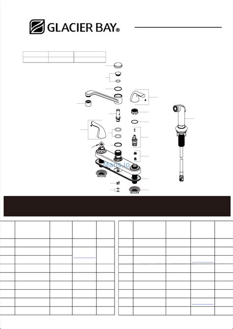 Glacier Bay Bathroom Faucet Parts Diagram At Violet Charette Blog