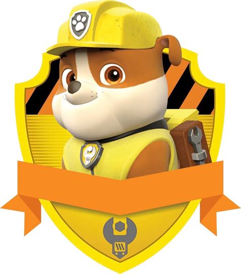Escudo Rubble Para Personalizar Fiesta Infantil Paw Patrol Escudo