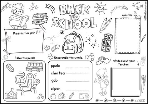 First Grade Back To School Worksheets 4 Free Back To School Centers